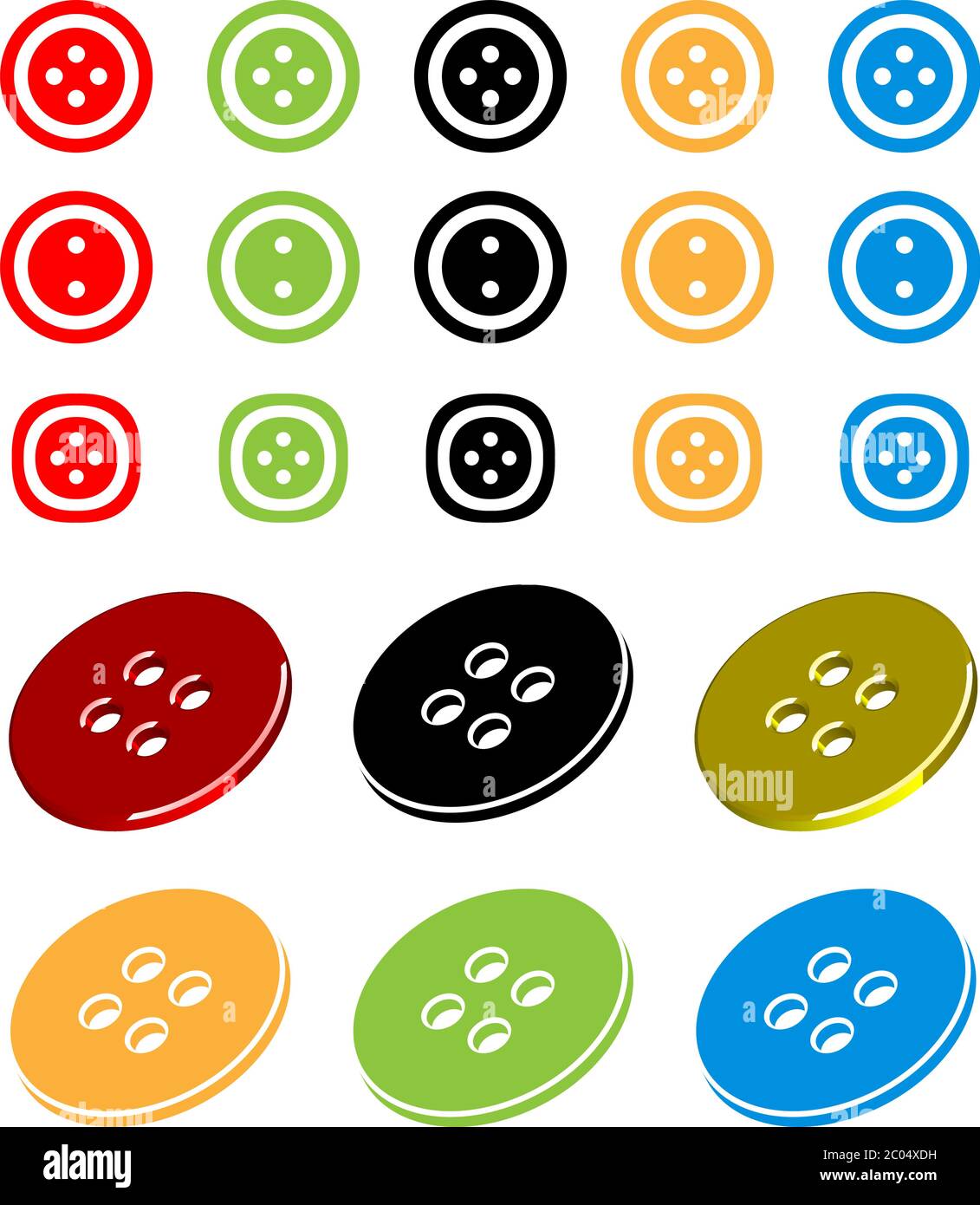 Clothing Button Icon Vector Illustration Stock Vector Image & Art - Alamy