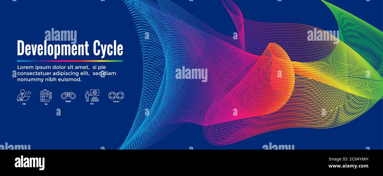 Development Operations and Life Cycle - DevOps Icon with process, build etc Stock Vector Image ...