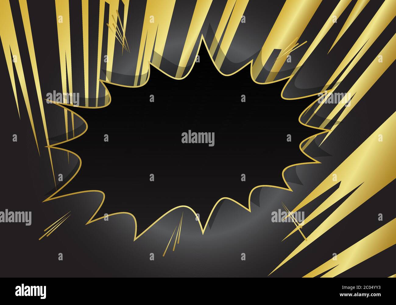 Cartoon design gold colored background. Comic book golden illustration ...