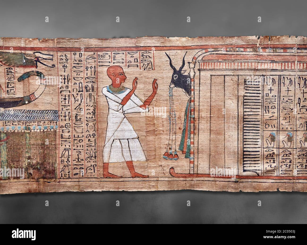 Ancient Egyptian Book of the Dead papyrus - Aaner Book of the Dead ...