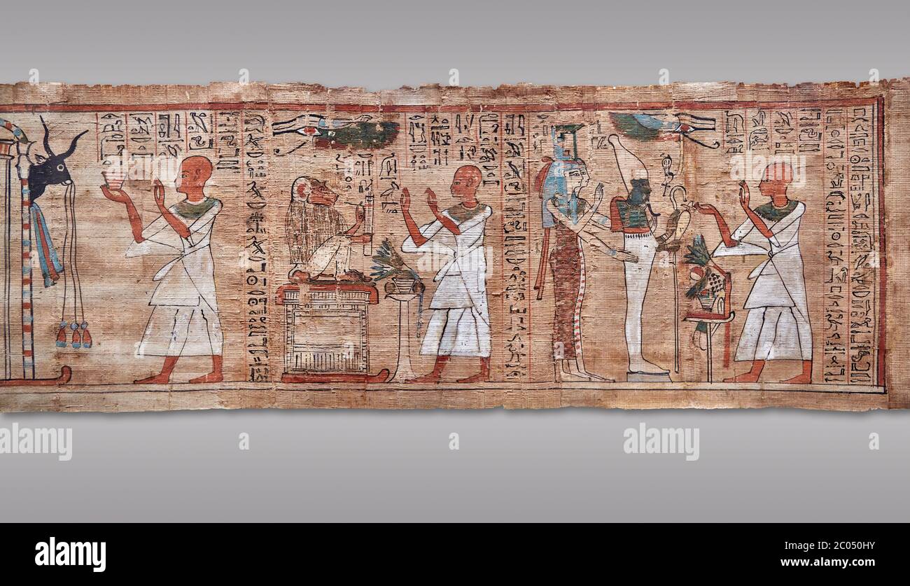 Ancient Egyptian Book of the Dead papyrus - Aaner Book of the Dead ...