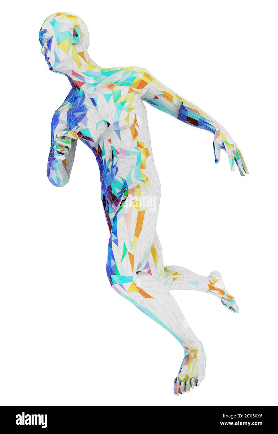 Low polygon human figure Cut Out Stock Images & Pictures - Alamy