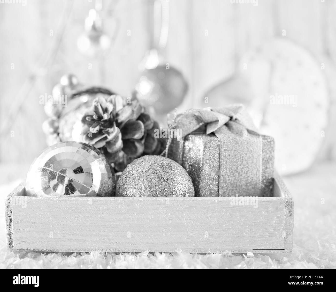 Christmas text ball Black and White Stock Photos & Images - Alamy