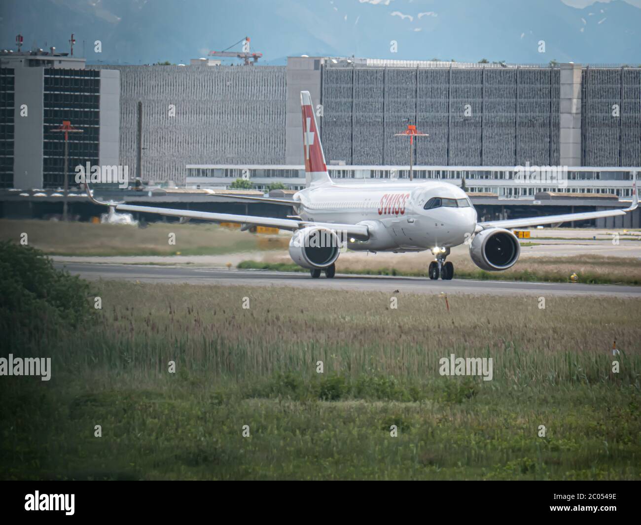 C-Series A220 Take Off at Zürich Airport Stock Photo - Alamy
