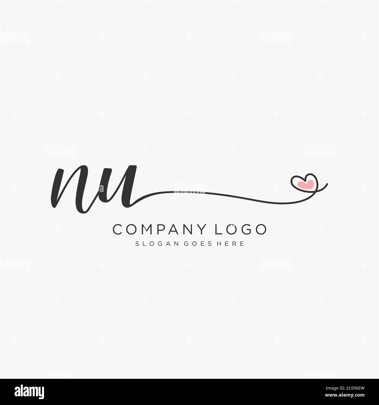 Nu initials logo hi-res stock photography and images - Alamy