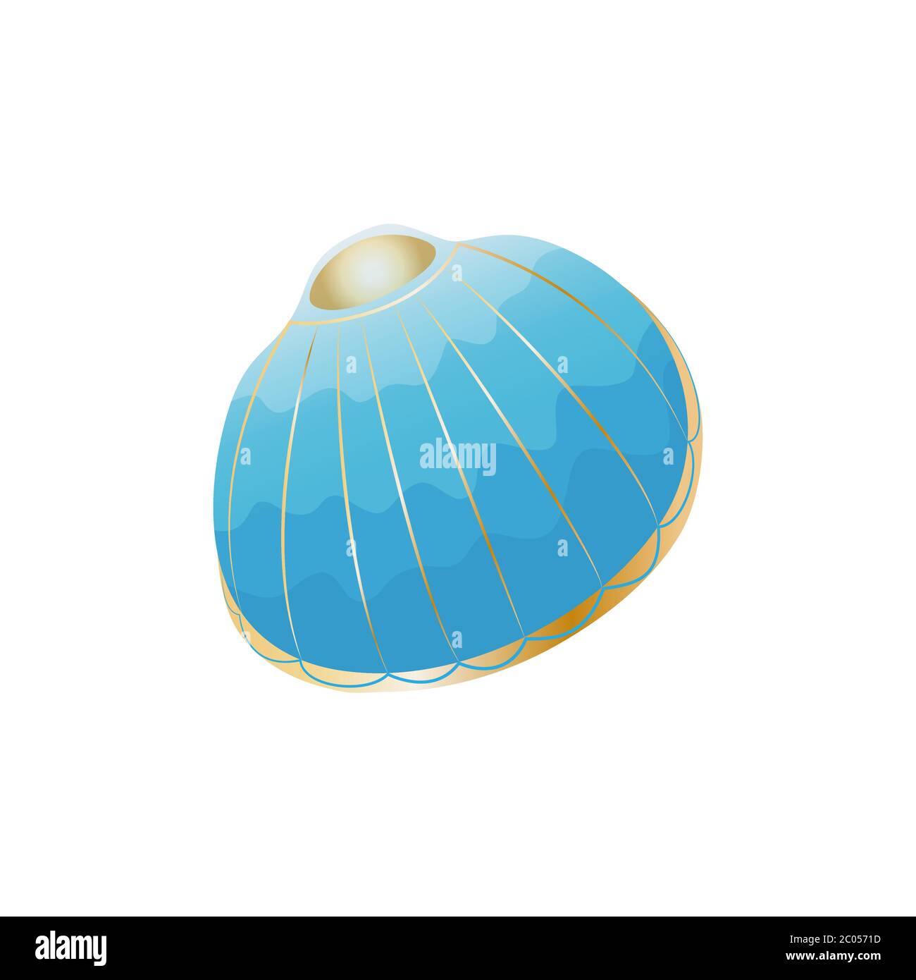 Blue golden shell Stock Vector Images - Alamy