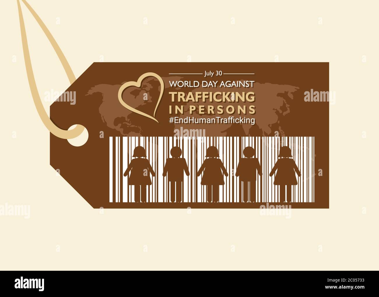 vector illustration of World Day Against Trafficking in Persons poster ...