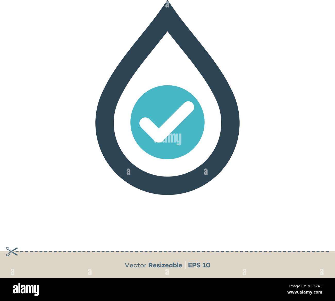 Droplet Check mark Icon Logo Template Illustration Design. Vector EPS ...