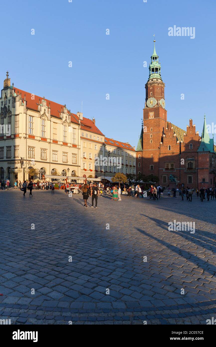 Wroclaw town hall clock tower hi-res stock photography and images - Alamy