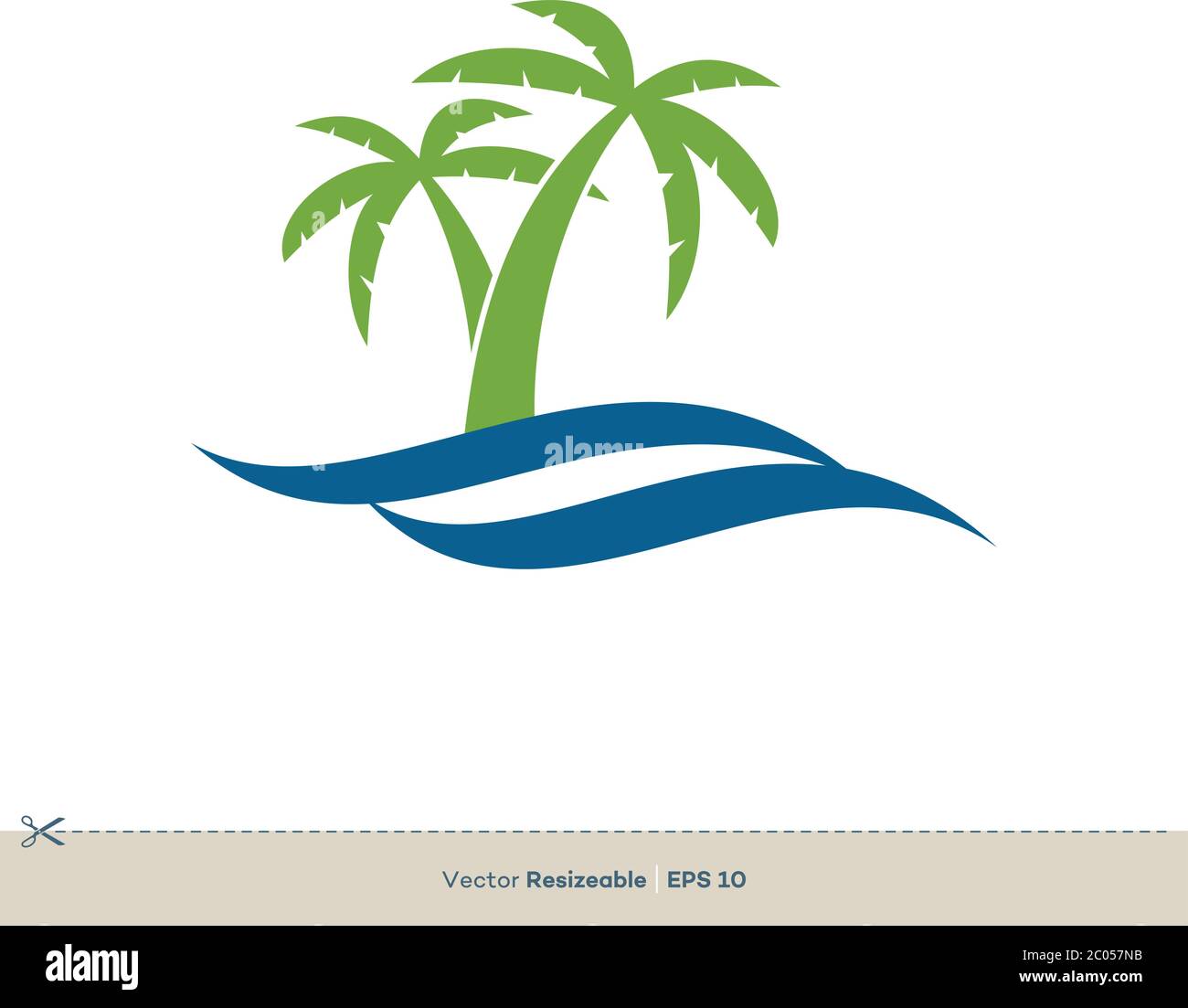 Palm Tree Vector Icon Logo Template Illustration Design. Vector EPS 10 ...