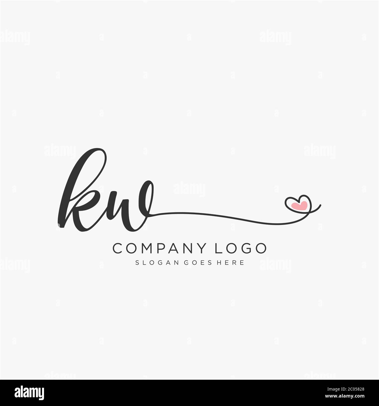 Initials kw Stock Vector Images - Alamy