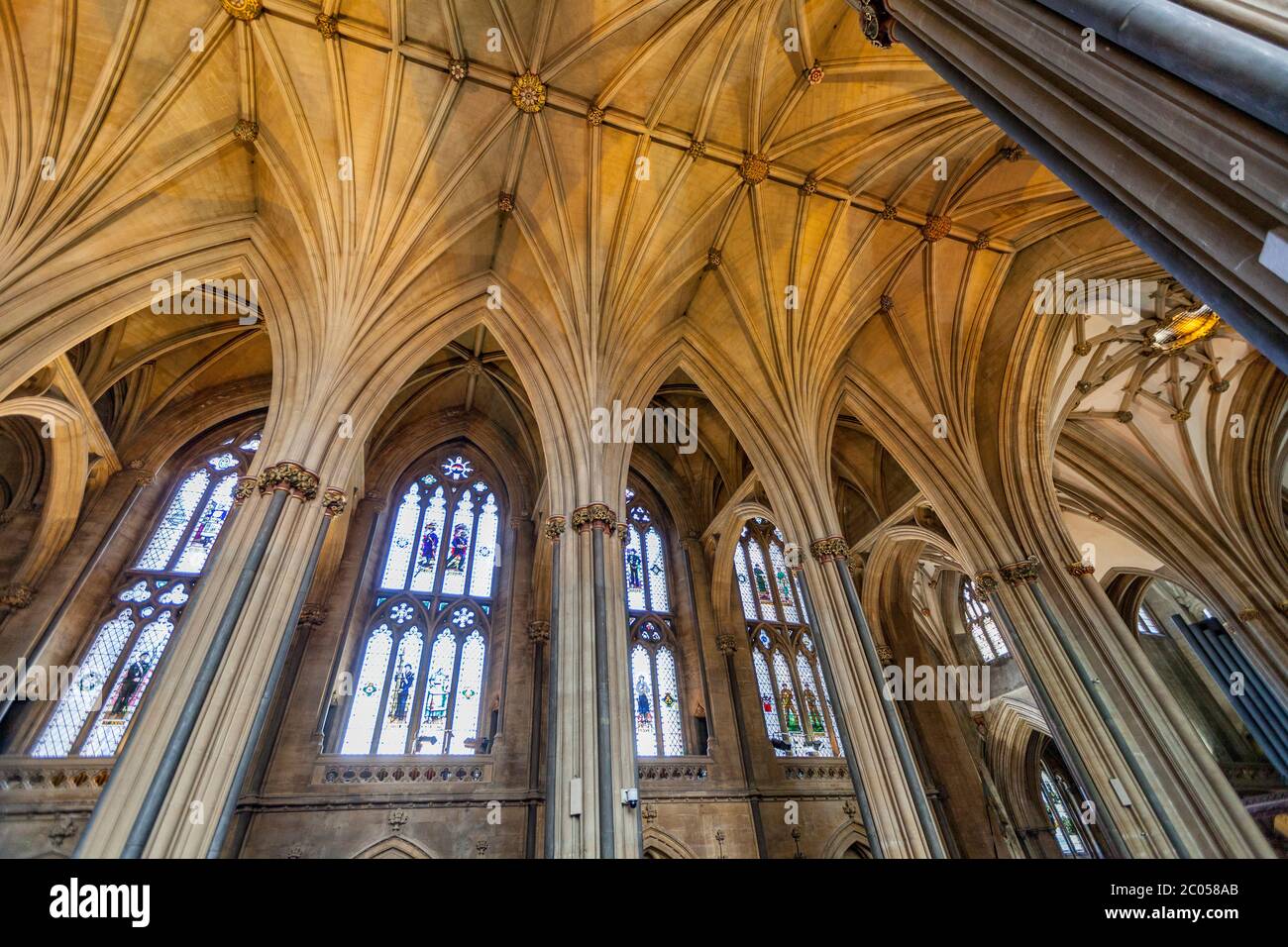 Interior of Bristol Cathedral Stock Photo - Alamy