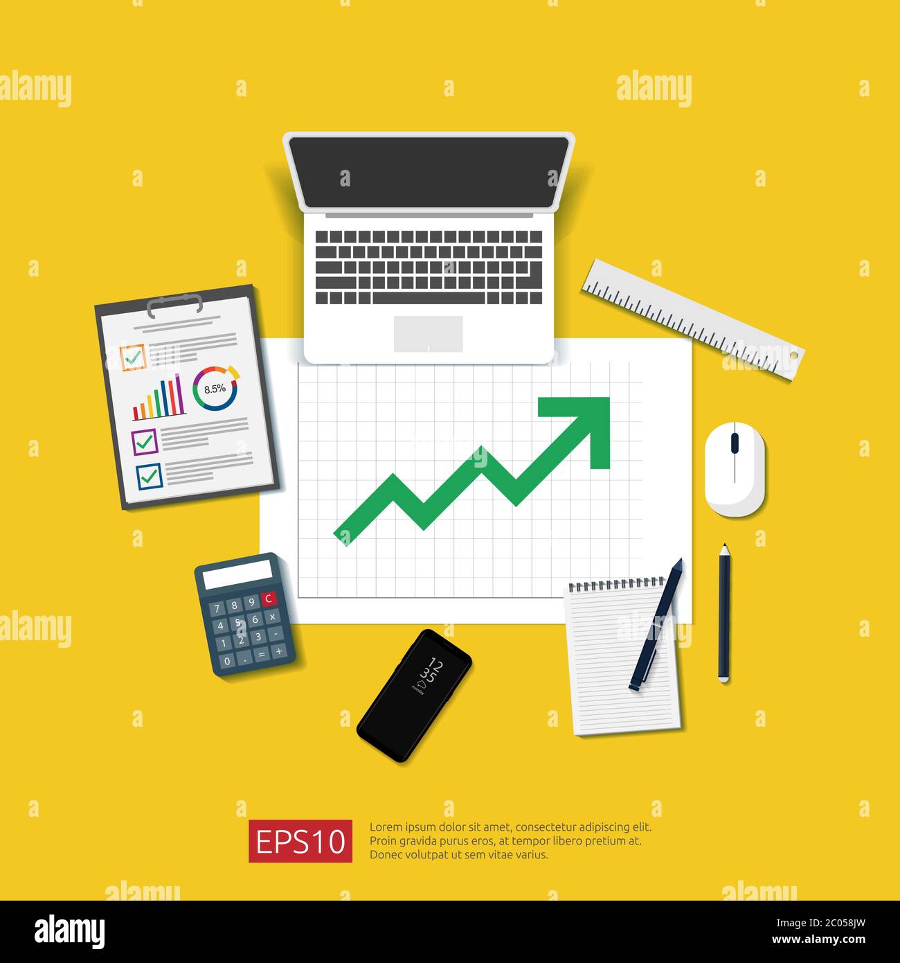 Financial Analysis business, financial statistic and management concept ...