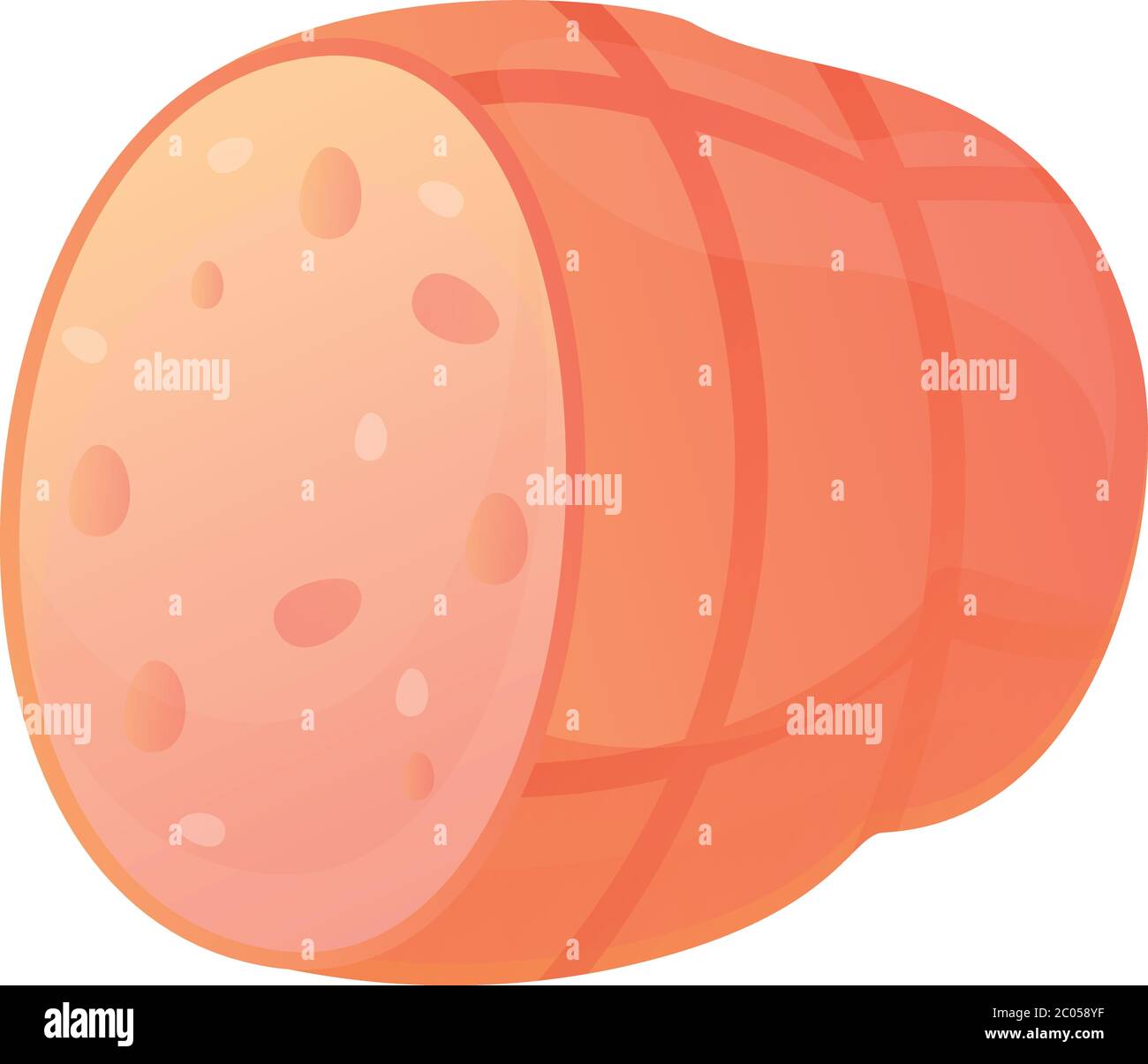 Factory sausage icon. Cartoon of factory sausage vector icon for web ...