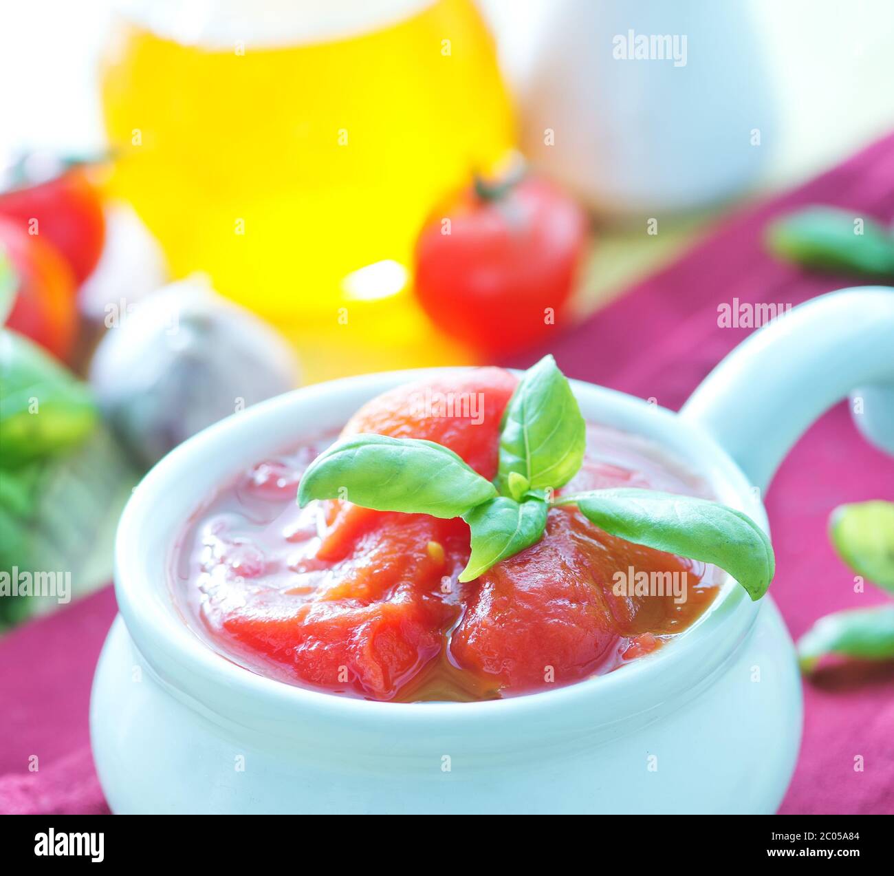 Tomato in sauce Stock Photo - Alamy