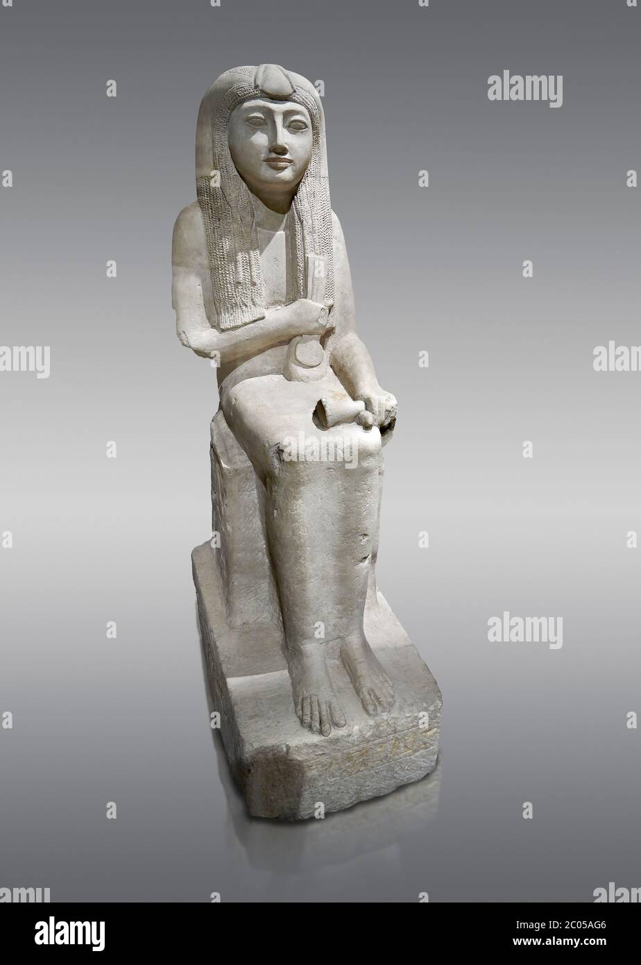 Ancient Egyptian statue of Hel, limestone, New Kingdom, late 18th ...