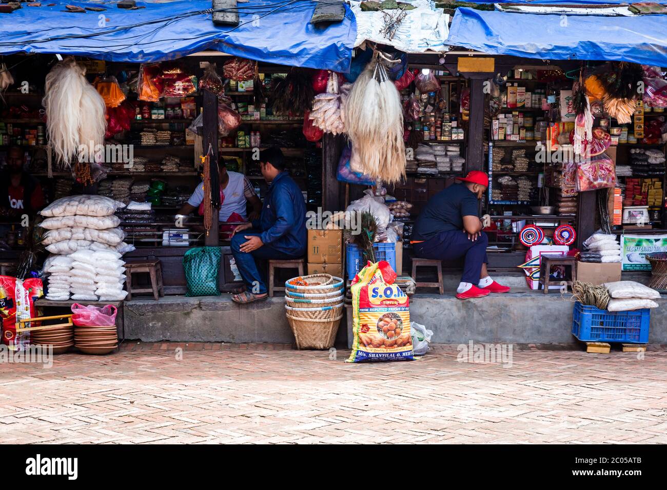 Kathmandu,Nepal - August 16,2019 : Consumer goods for sale at the shop ...