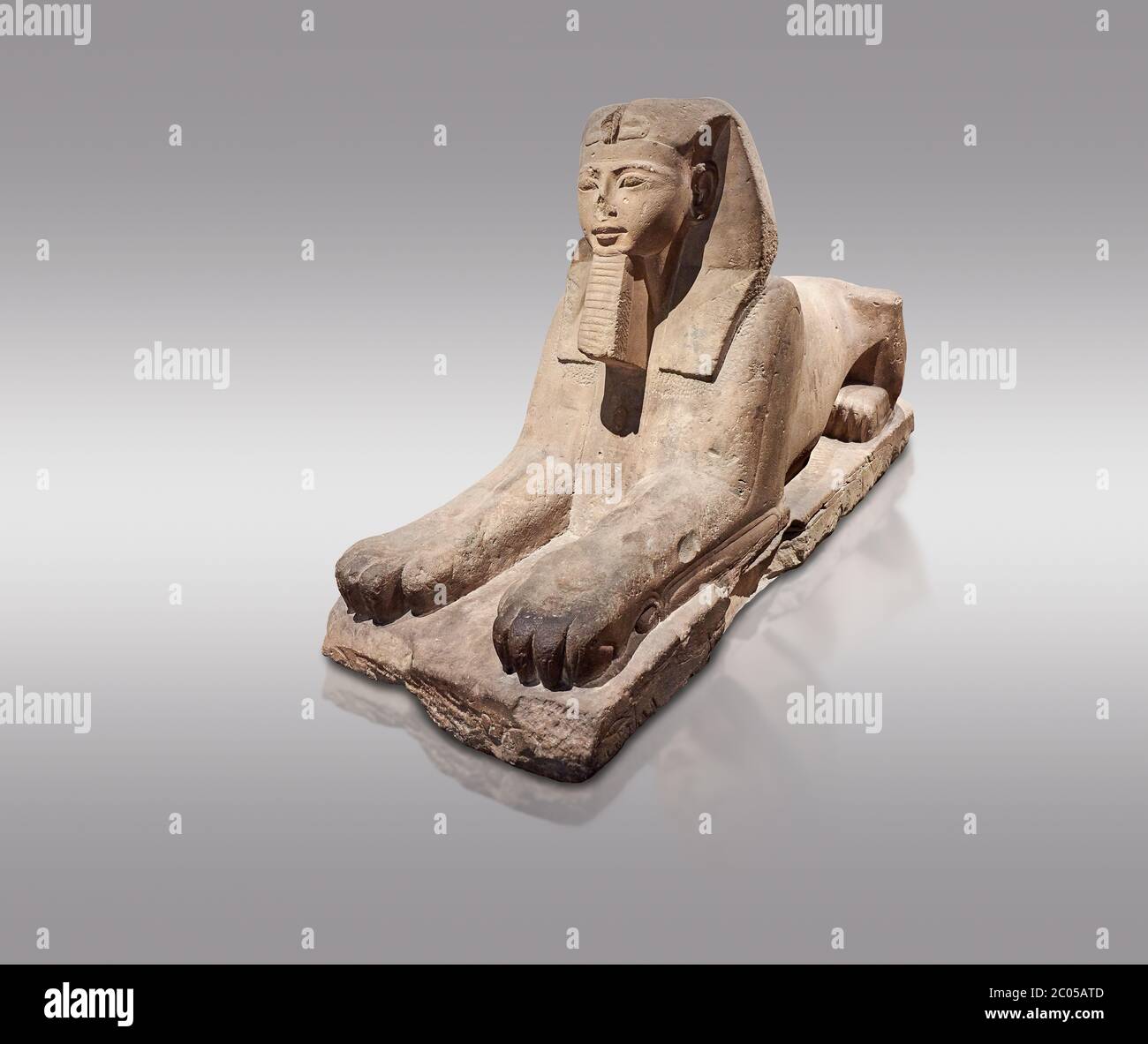 Ancient Egyptian Sphinx statue, sandstone, New Kingdom, early 19th ...