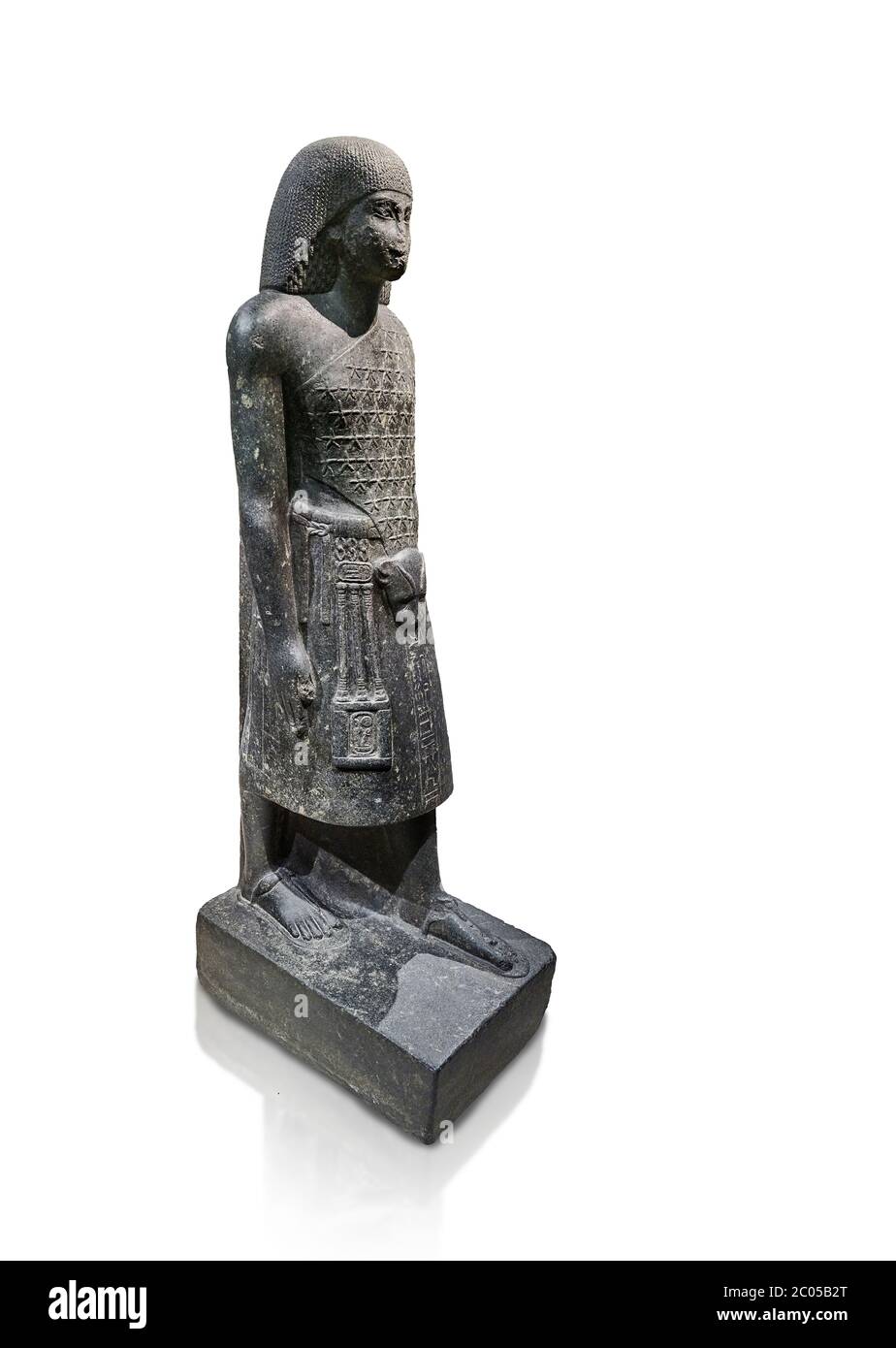 Ancient Egyptian statue of Aanen, second priest to Amon, granodioite ...
