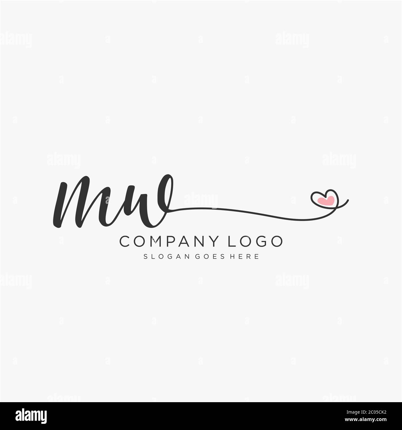 Mw initials logo hi-res stock photography and images - Alamy