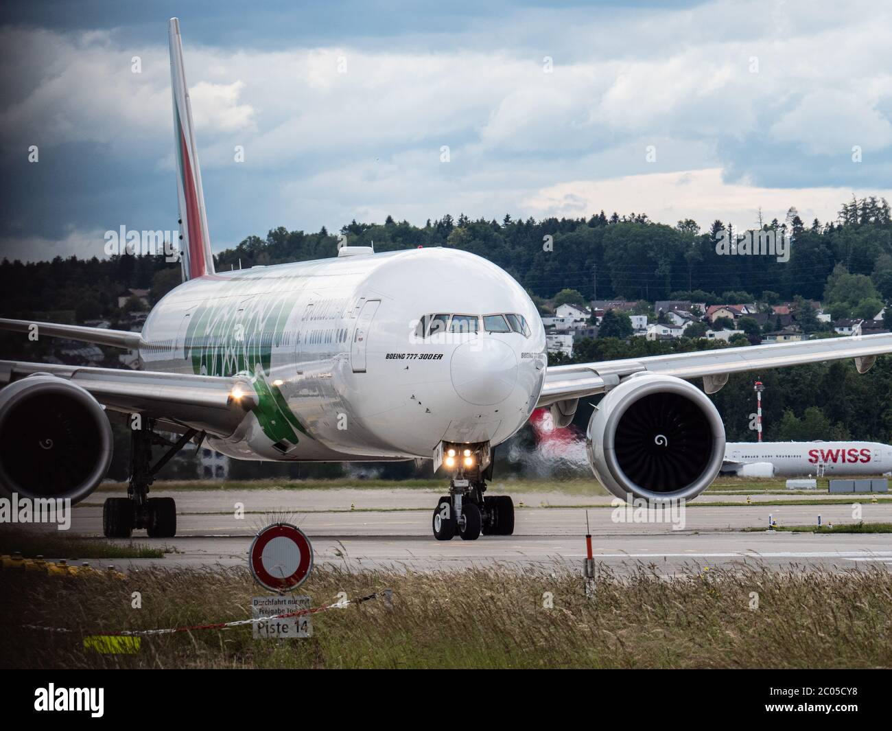 Emirates B777-300ER with the EXPO 2020 Special Livery Stock Photo - Alamy