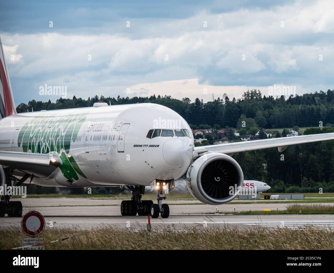 Emirates B777-300ER with the EXPO 2020 Special Livery Stock Photo - Alamy