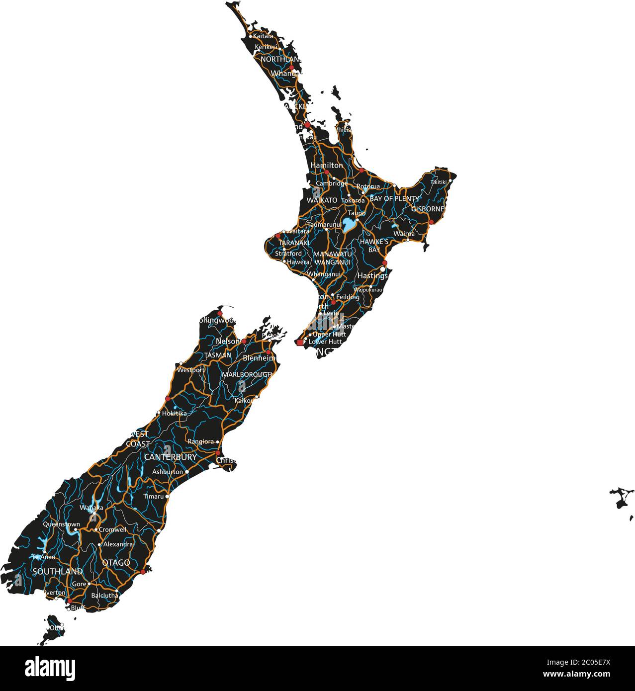 Map of auckland hi-res stock photography and images - Alamy