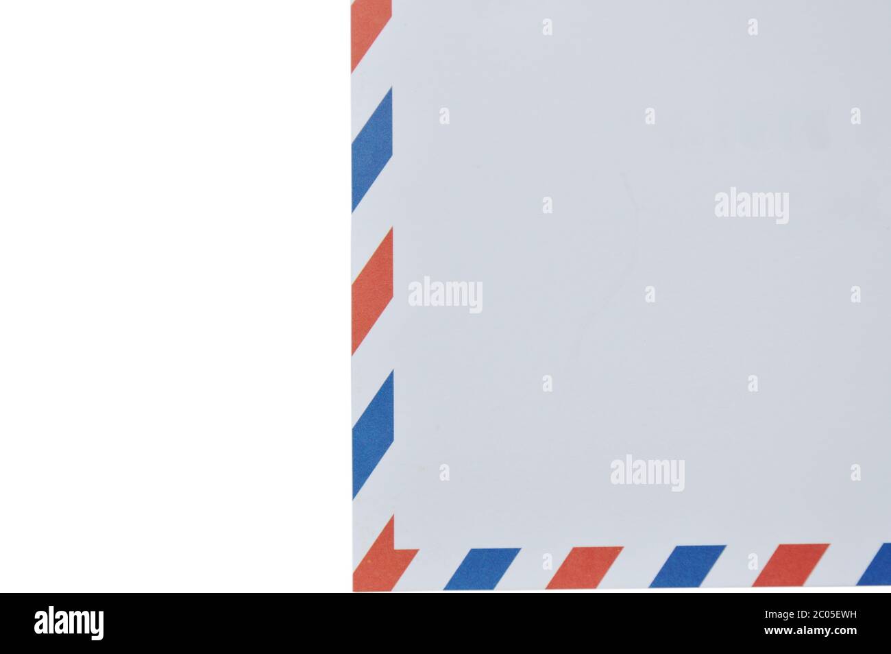 envelope with red and blue on border in white background Stock Photo ...