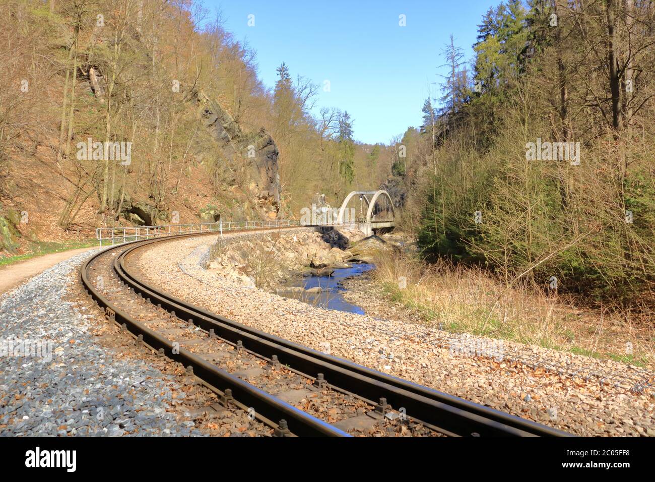 Building train trestle hi-res stock photography and images - Alamy