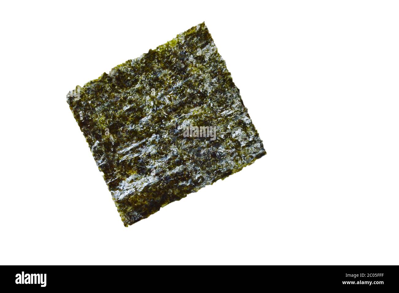 raw seaweed for cooking on white background Stock Photo - Alamy