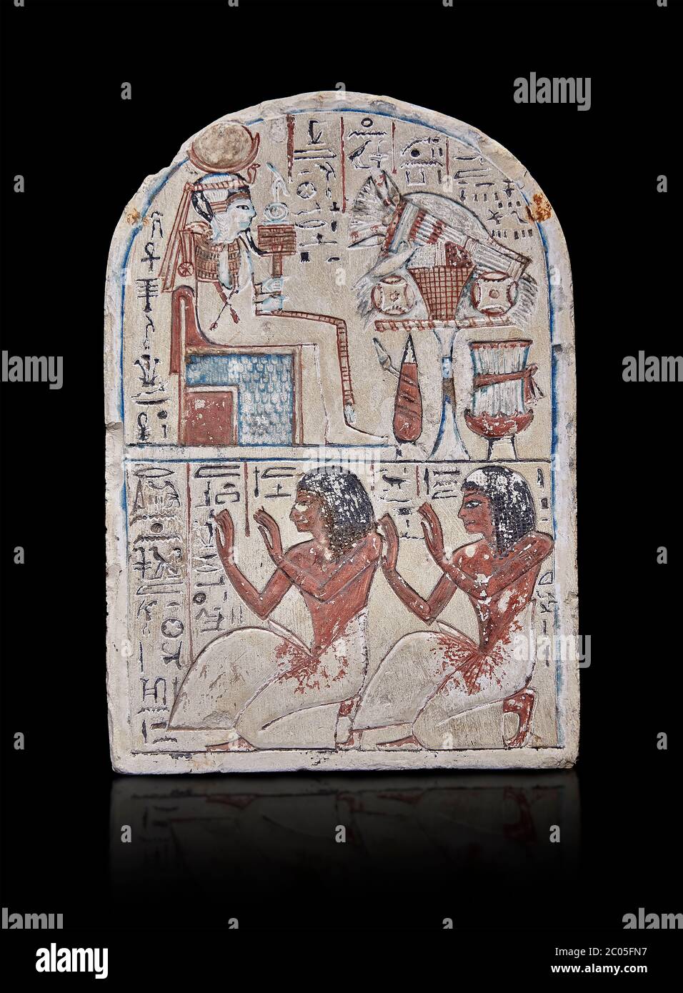 Ancient Egyptian Ra stele , limestone, New Kingdom, 19th Dynasty, (1279 ...