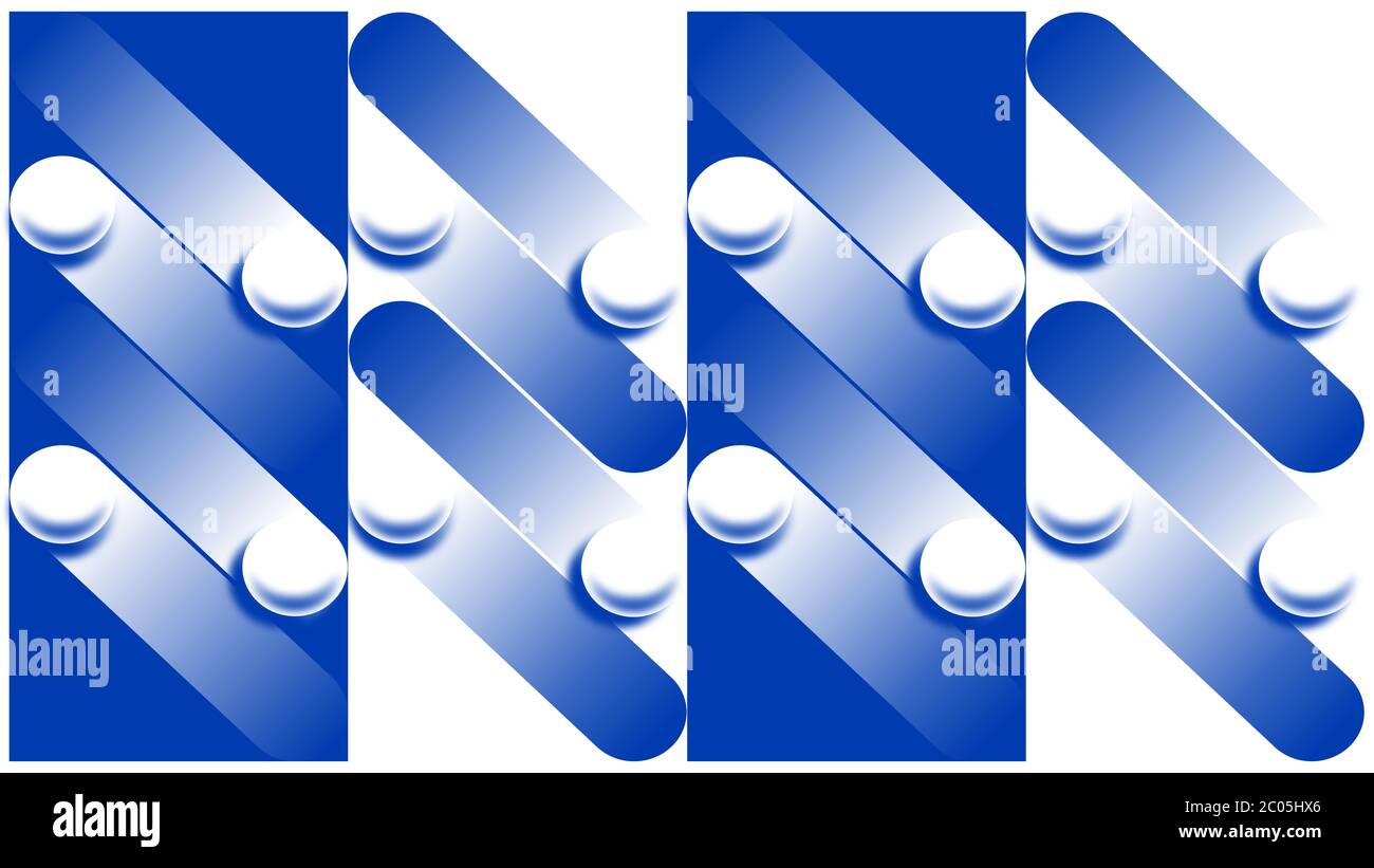 White spheres and blue stripes graphic element Stock Photo - Alamy