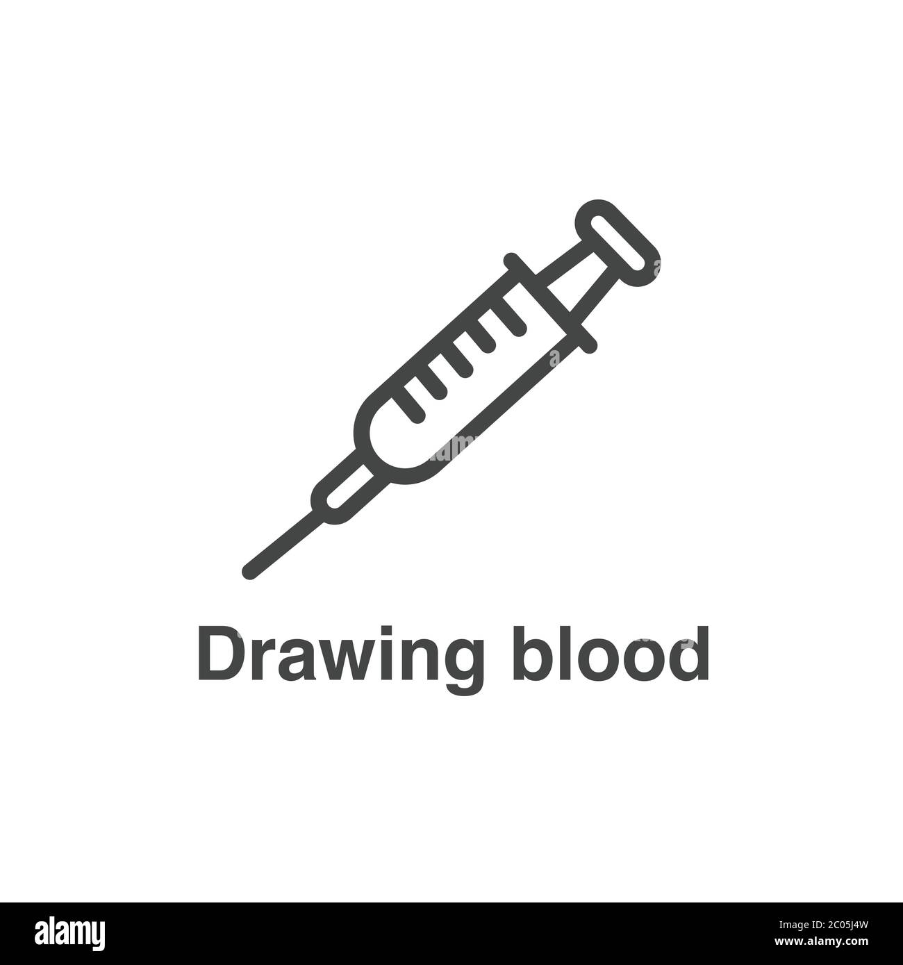 Blood testing & work icon showing one aspect of the blood draw process ...