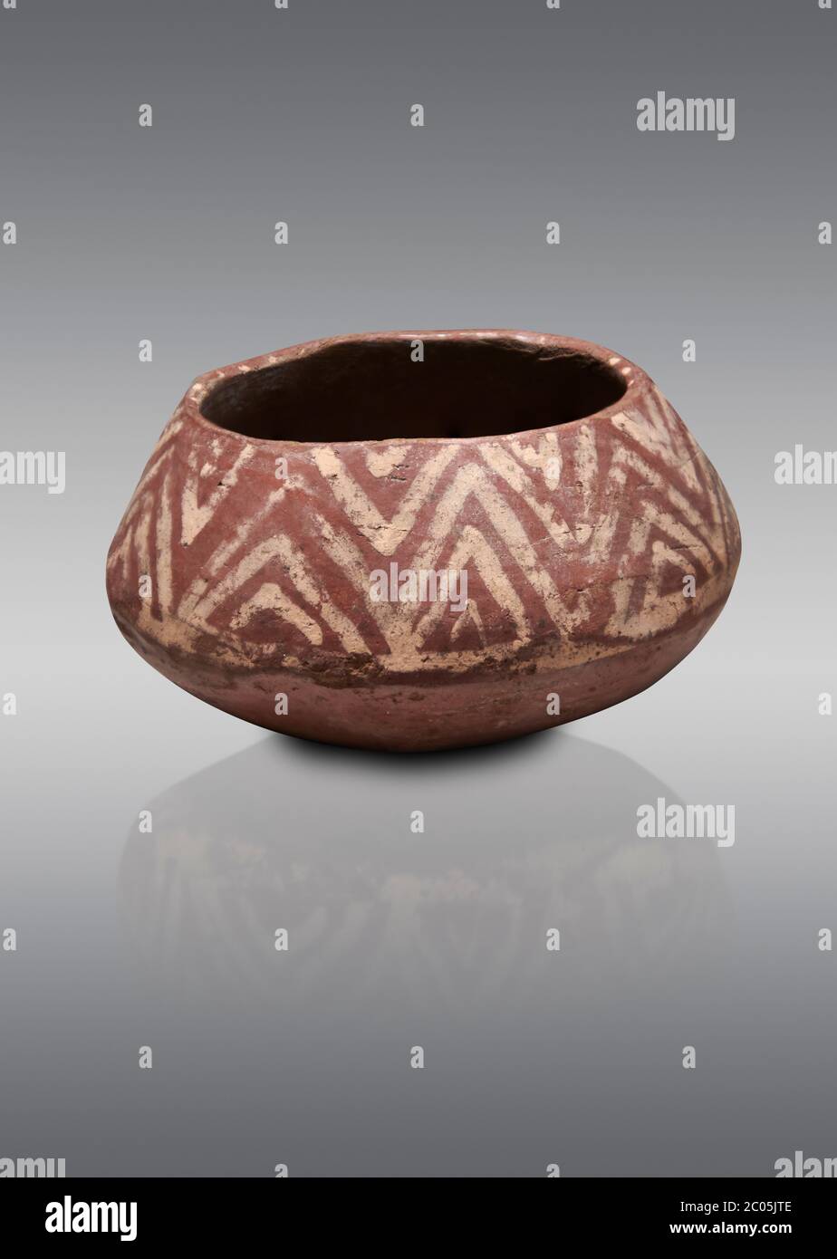 Ancient Egyptian decorated mari ware, class D, baked clay, Predynastic ...