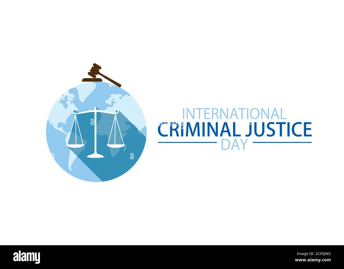 vector illustration of international criminal justice day poster or ...