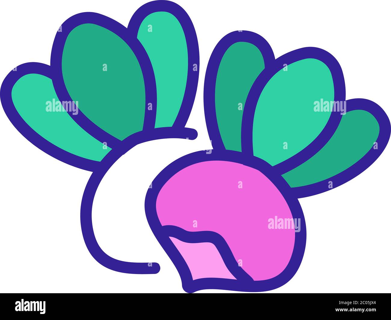 turnip vegetable icon vector outline illustration Stock Vector Image ...