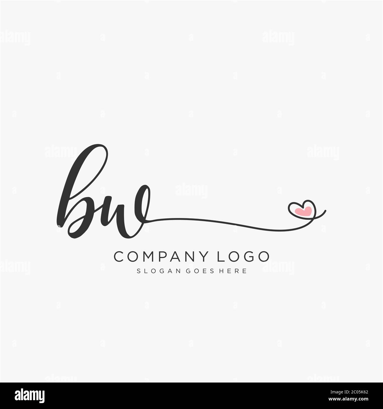Bw initials logo hi-res stock photography and images - Alamy