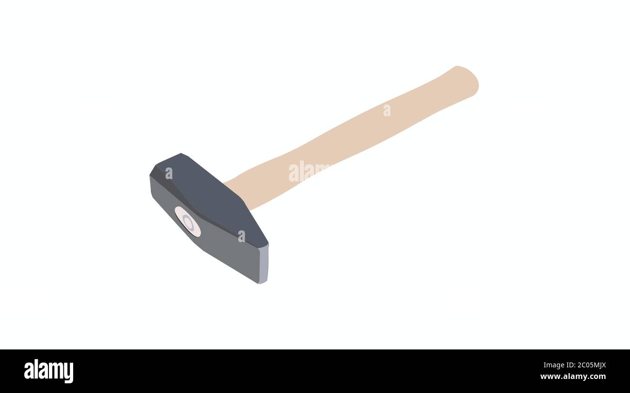 Vector Isolated Illustration of a Hammer Stock Vector Image & Art - Alamy