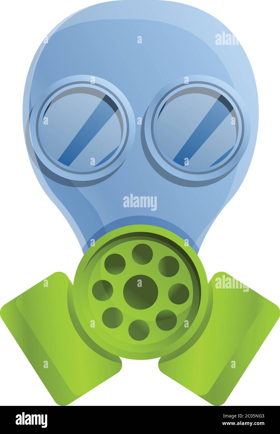 Gas mask icon. Cartoon of gas mask vector icon for web design isolated ...