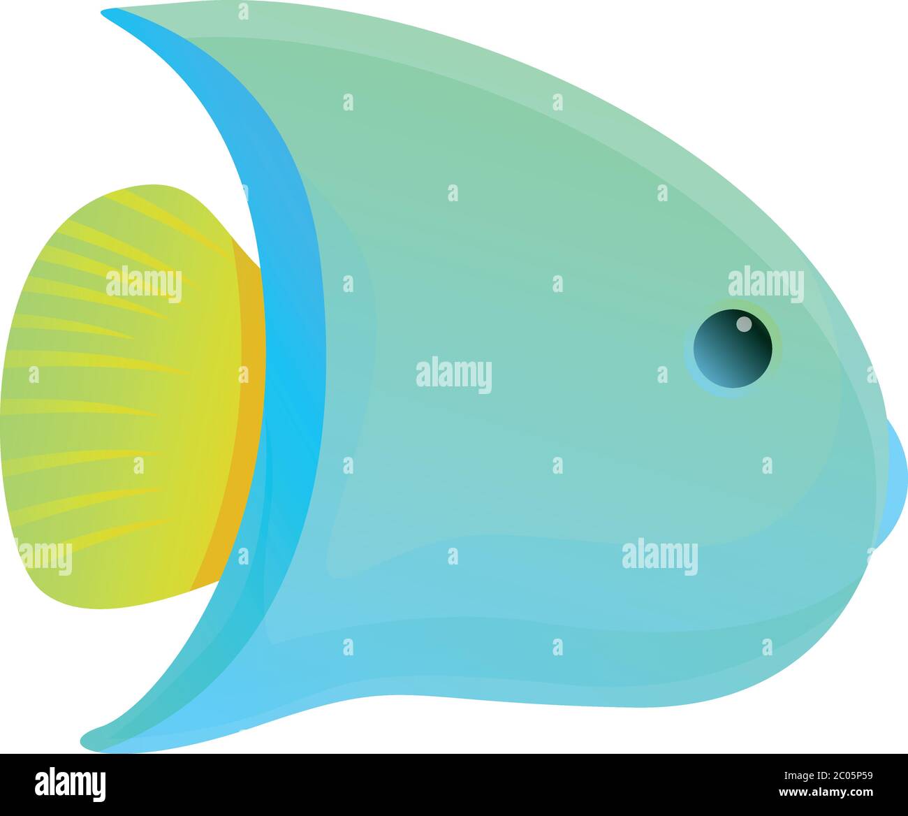 Exotic fish icon. Cartoon of exotic fish vector icon for web design ...