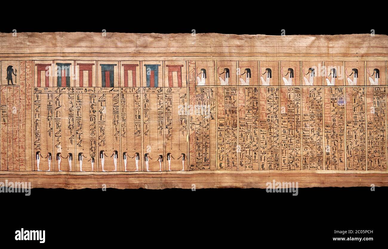 Ancient Egyptian Book Of The Dead Papyrus From Tomb Of Kha Theban Tomb 8 Mid 18th Dynasty