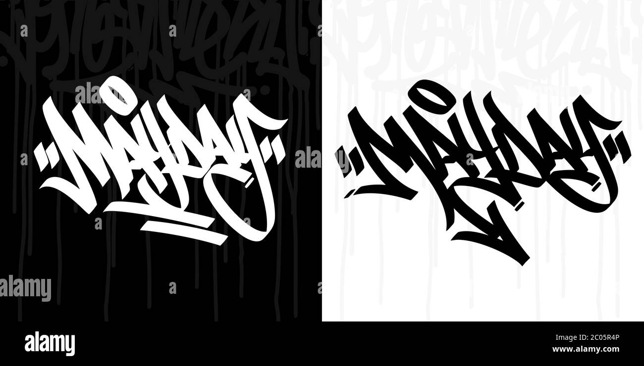Word May Day Abstract Hip Hop Hand Written Graffiti Style Vector ...