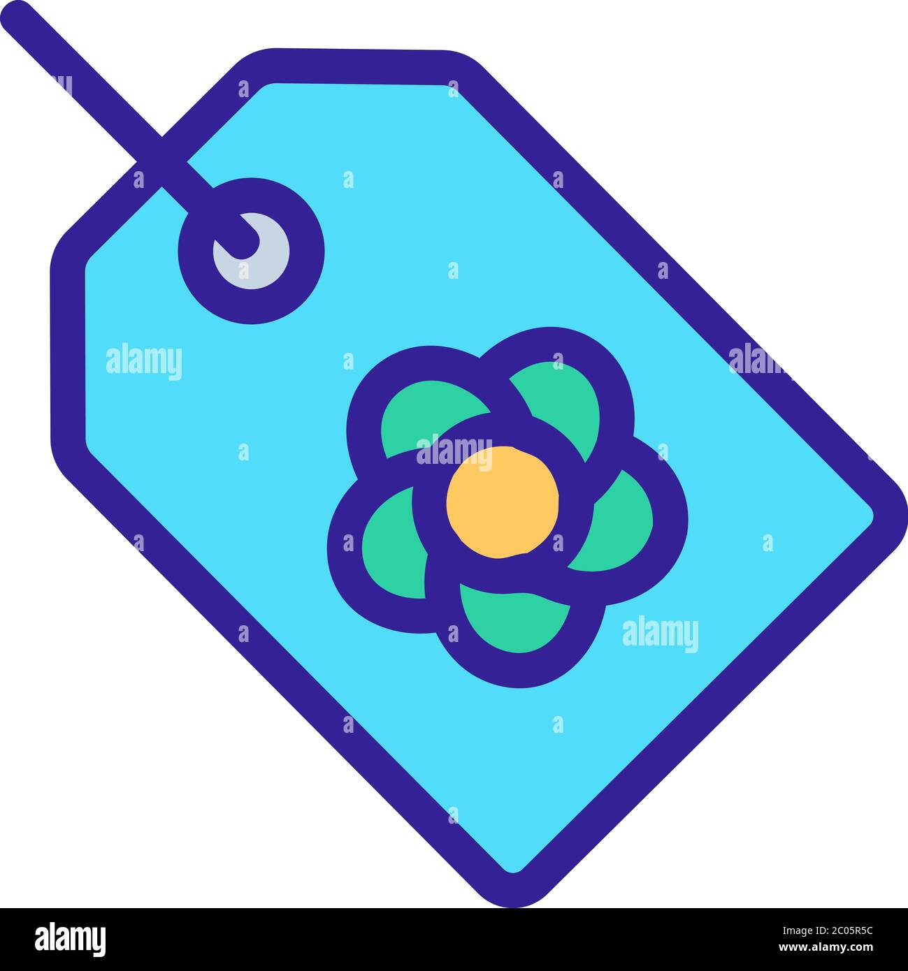 flower shop label icon vector outline illustration Stock Vector Image ...
