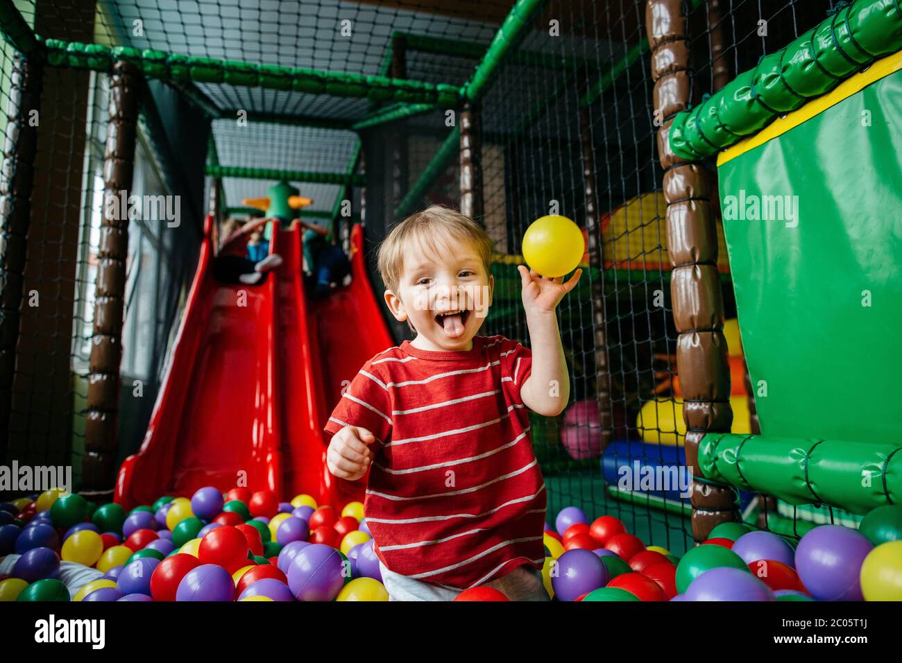 Child kid boy ball playground hi-res stock photography and images - Alamy