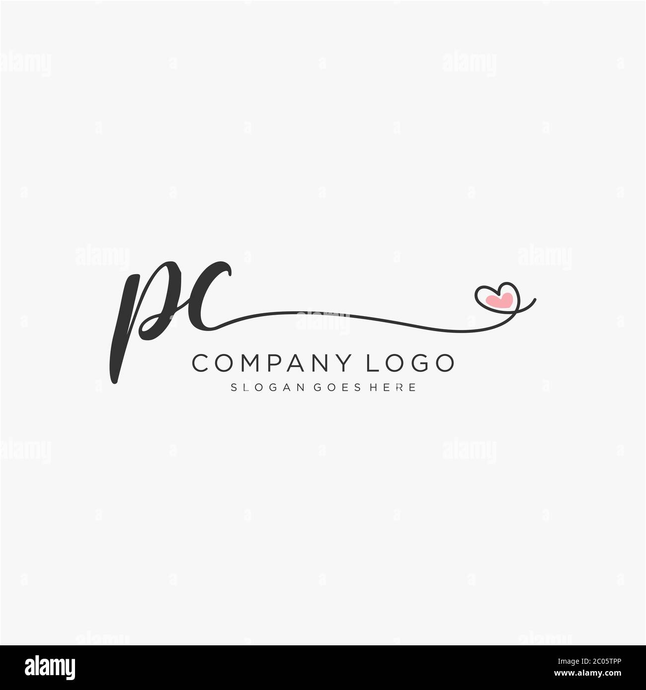 Pc initials logo Stock Vector Images - Alamy