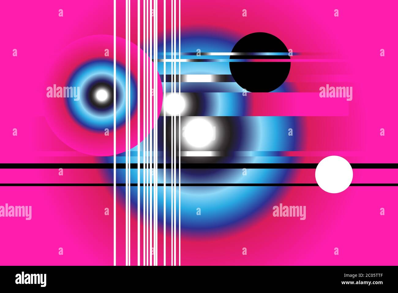 Abstract vector background with interesting geometric objects and ...