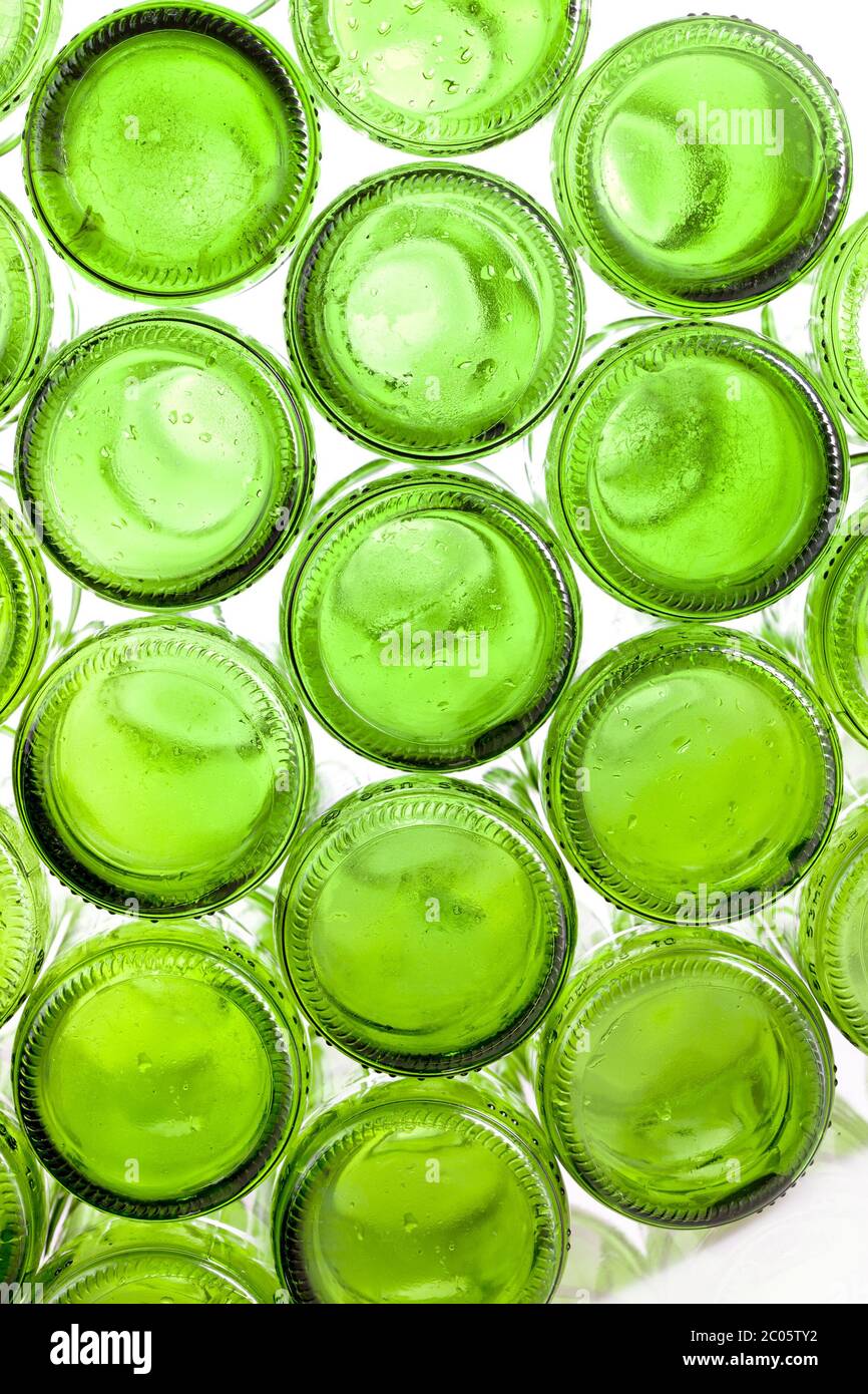 Bottoms of empty glass bottles Stock Photo - Alamy
