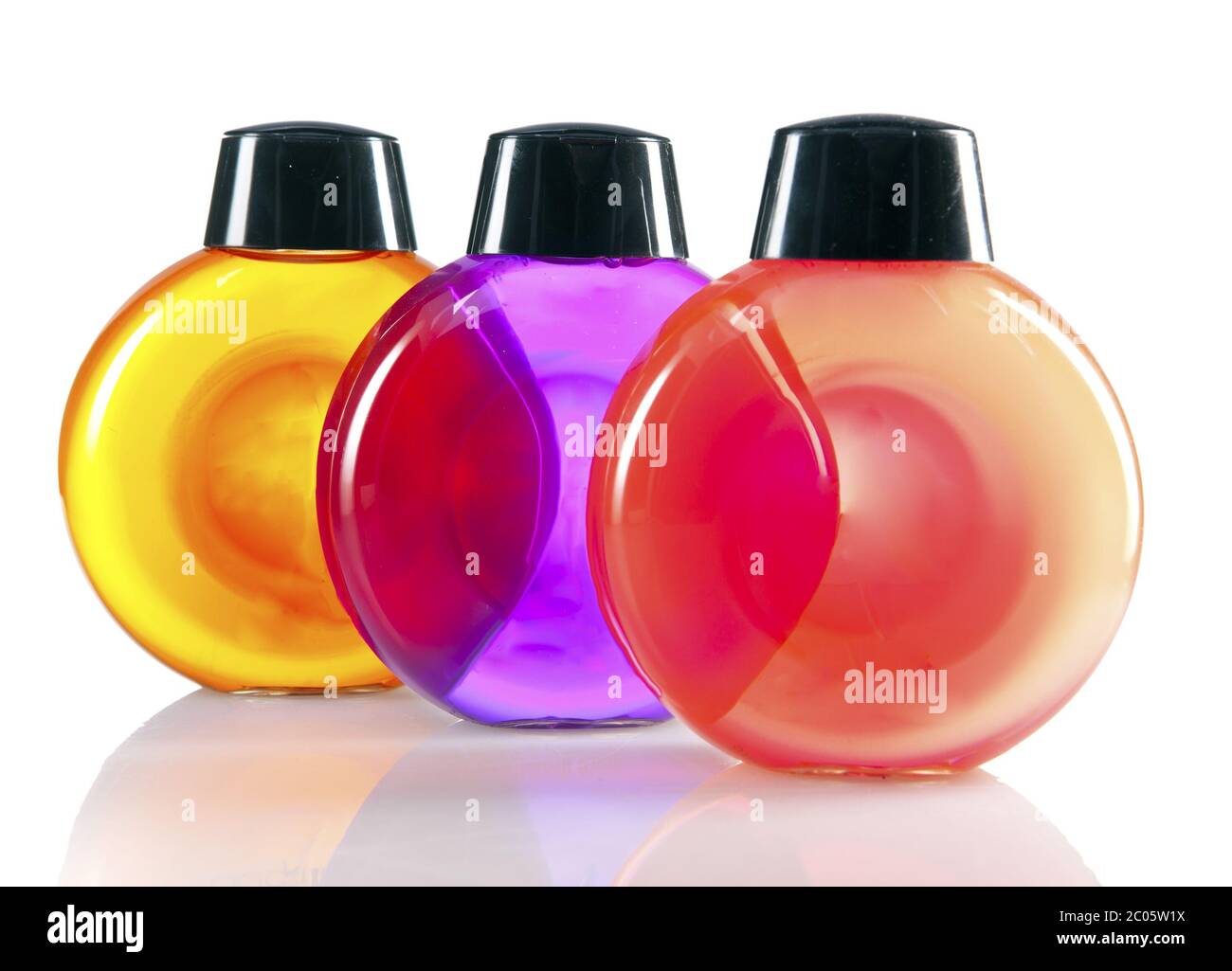 different color cosmetic bottles Stock Photo - Alamy