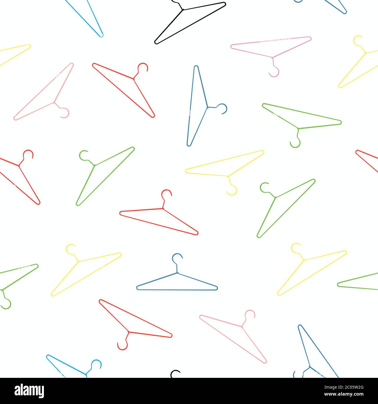 Vector Seamless Pattern Background or Wallpaper with Hangers in ...