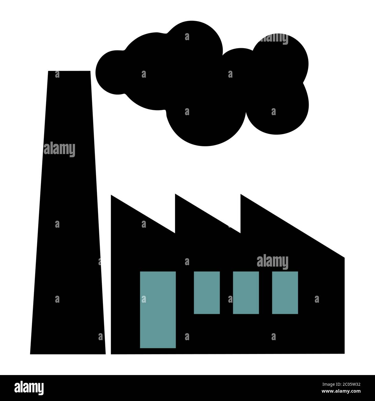 Old factory vector silhouette pictogram on white background Stock ...